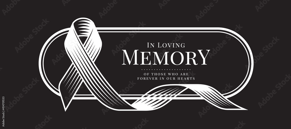 In loving memory of those who are forever in our hearts text in oval ...
