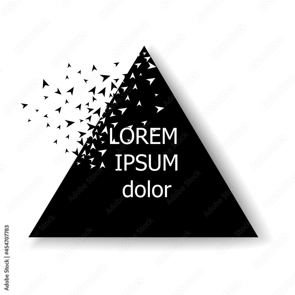 Broken triangle, abstract vector. Banner with broken shapes. Trendy ...