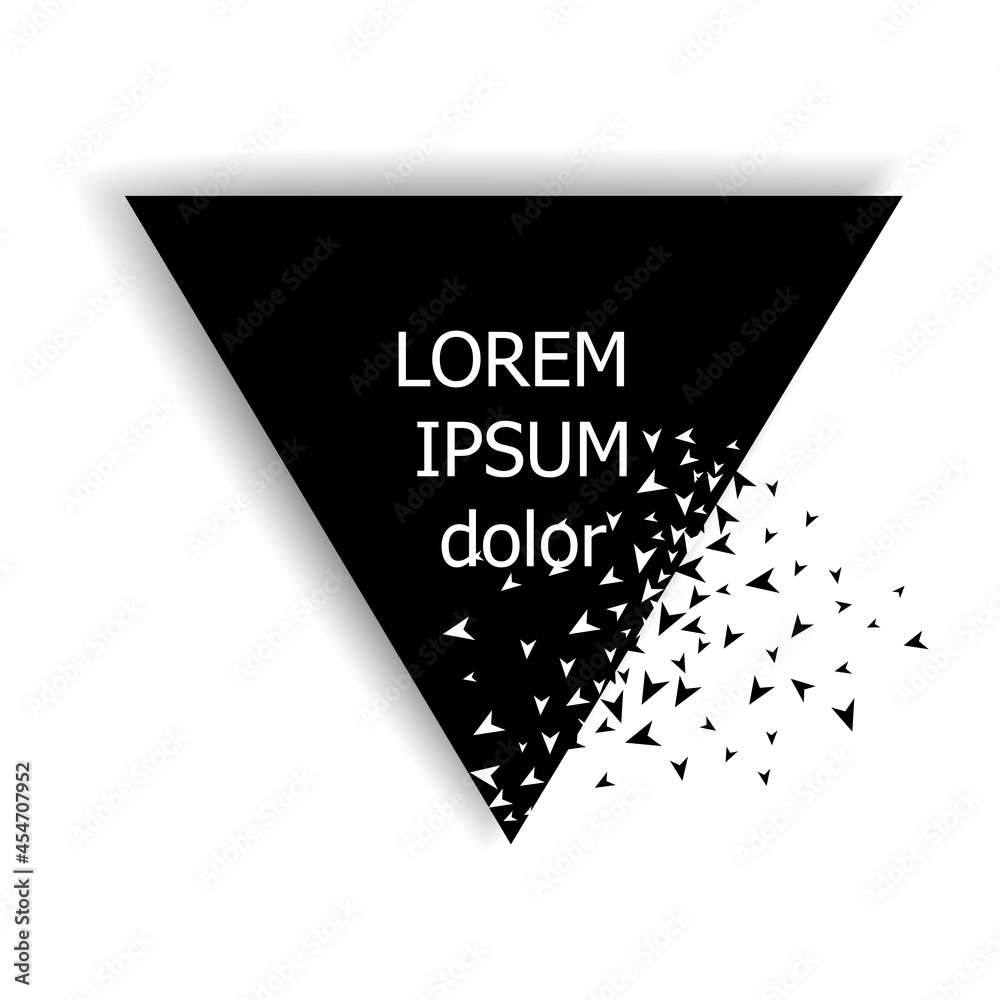 Broken triangle, abstract vector. Banner with broken shapes. Trendy ...