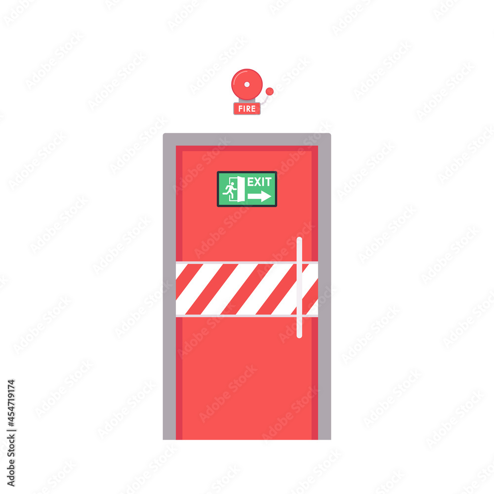 Fire door vector. Fire alarm cartoon vector. Fire alarm system. Fire ... Fire door vector. Fire alarm cartoon vector. Fire alarm system. Fire ...