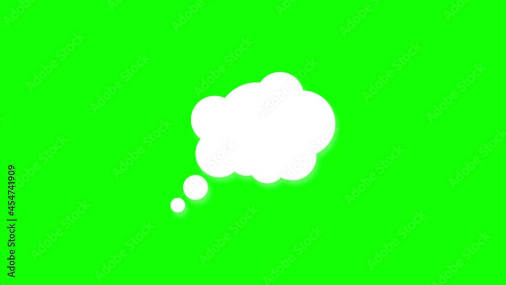 Animated white outlined speech bubble, chat balloon icon. Green screen ... Animated white outlined speech bubble, chat balloon icon. Green screen ...