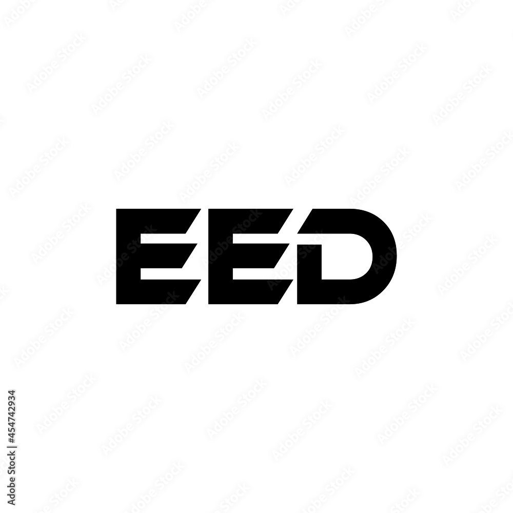 EED letter logo design with white background in illustrator, vector ...