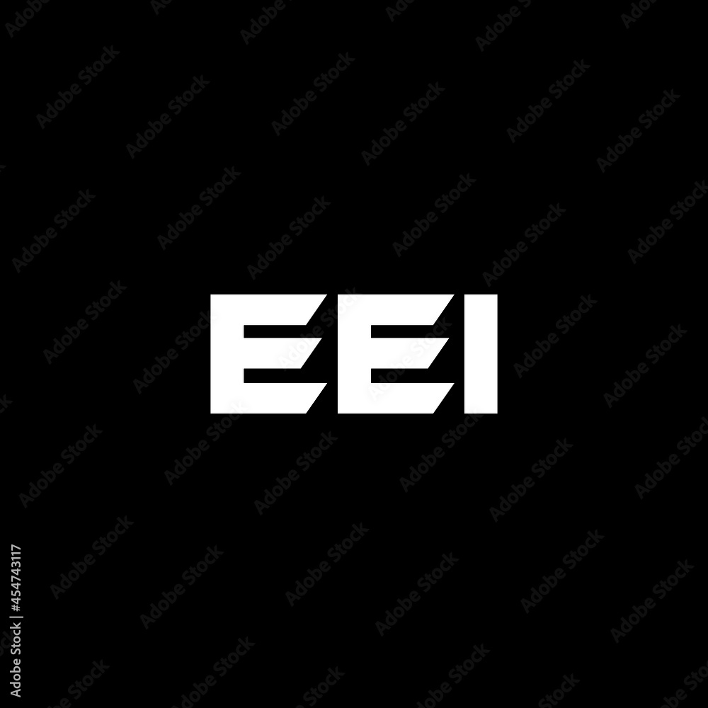 EEI letter logo design with black background in illustrator, vector ...