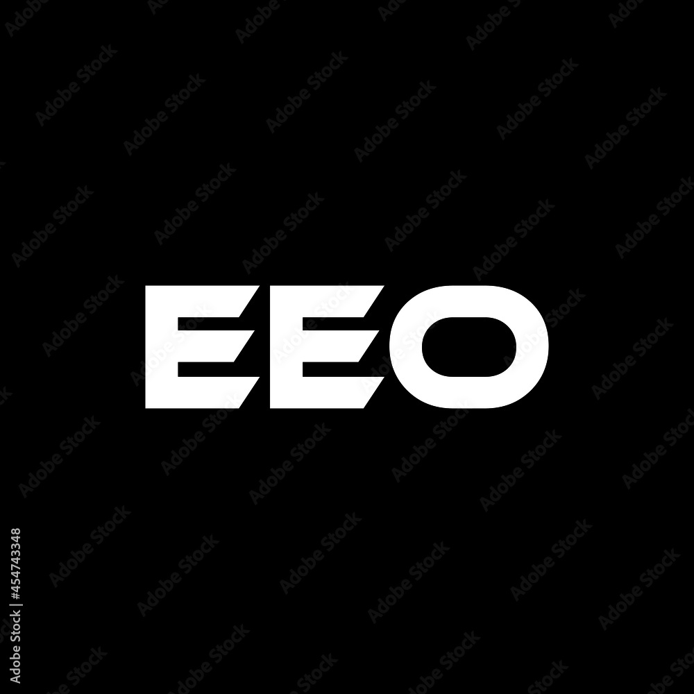 EEO letter logo design with black background in illustrator, vector ...