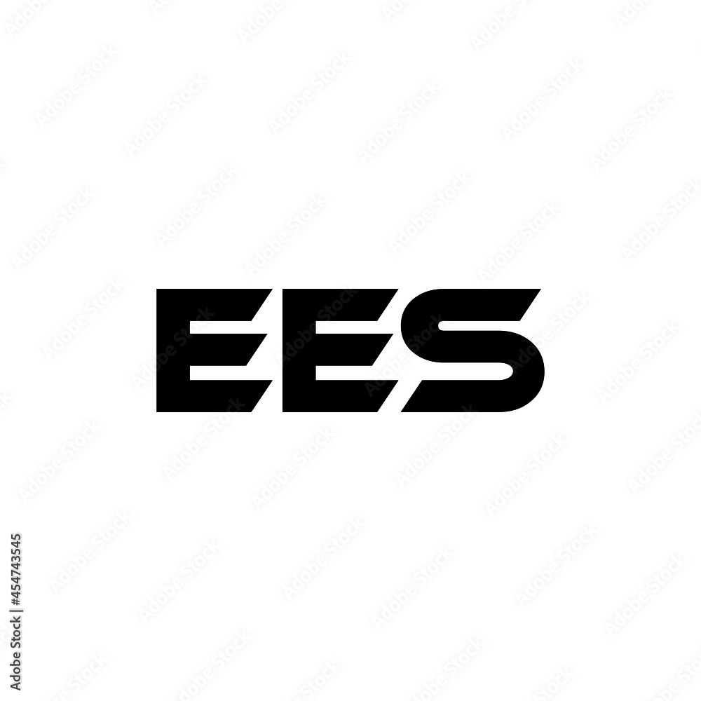 EES letter logo design with white background in illustrator, vector ...