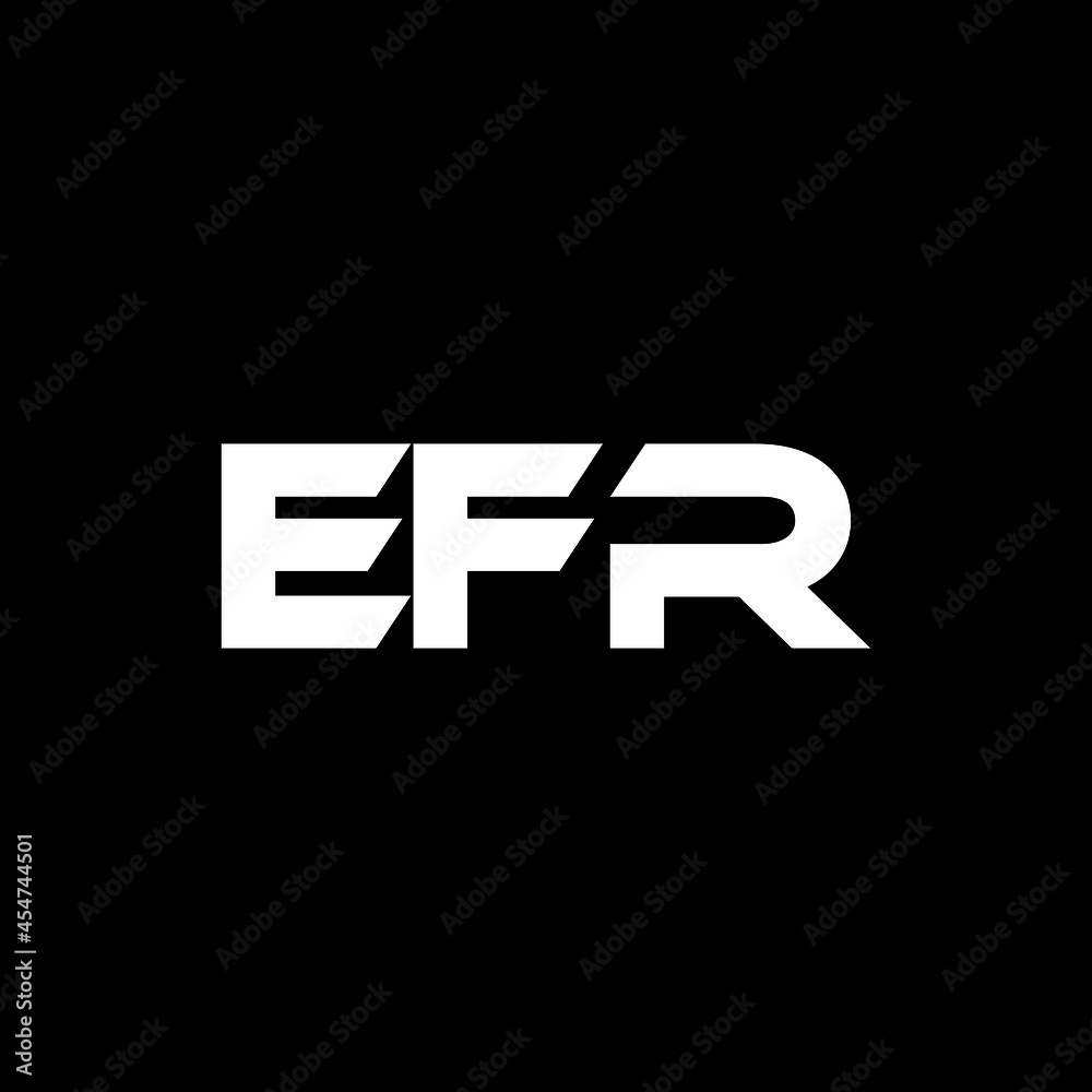 EFR letter logo design with black background in illustrator, vector ...