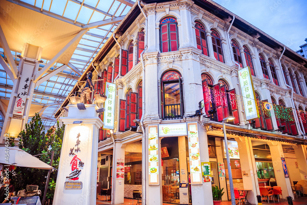 Singapore - 23 July 2019: Chinatown Food Street located on Smith Street ...