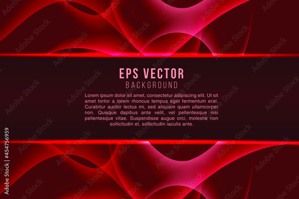 Dark red abstract text background vector with gradient shiny glow ...