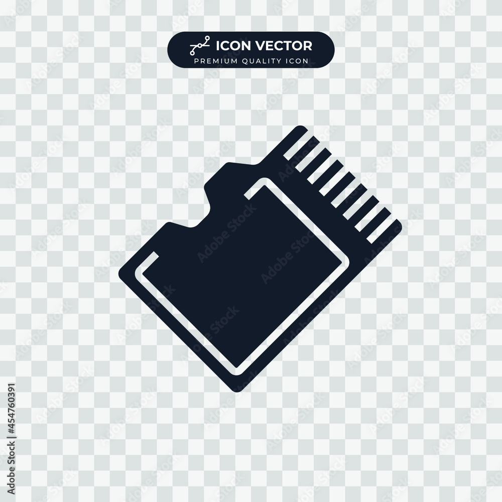 micro sd card icon symbol template for graphic and web design ...