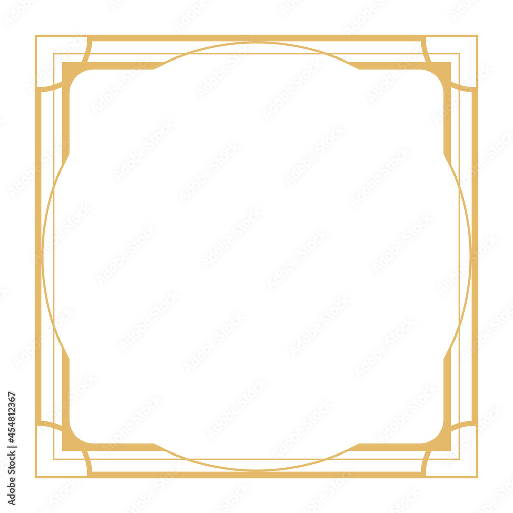 Gold frame, border or edging on grey background. Vintage luxury design ...