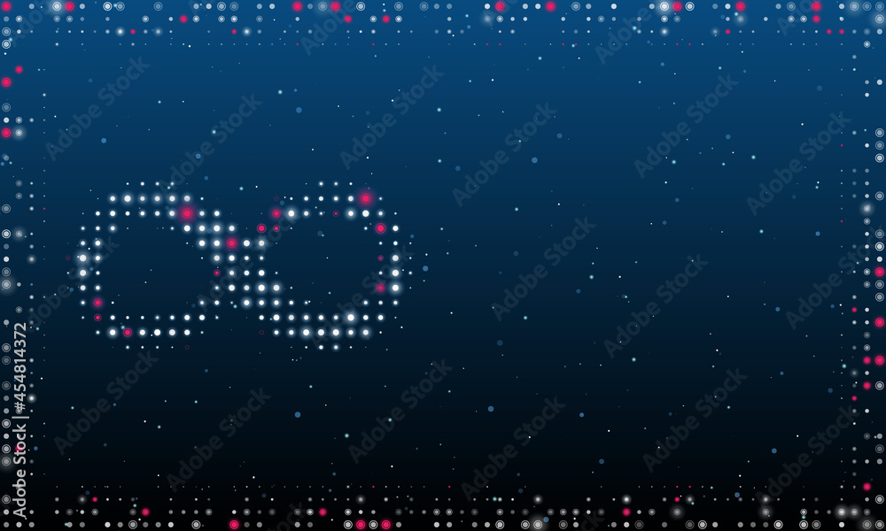 On the left is the infinity symbol filled with white dots. Pointillism ...