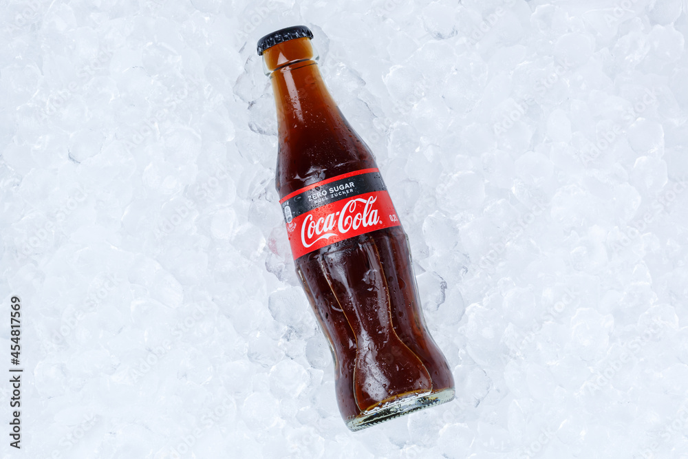 Coca Cola Coca-Cola Coke Zero Sugar in a bottle lemonade soft drink on ...
