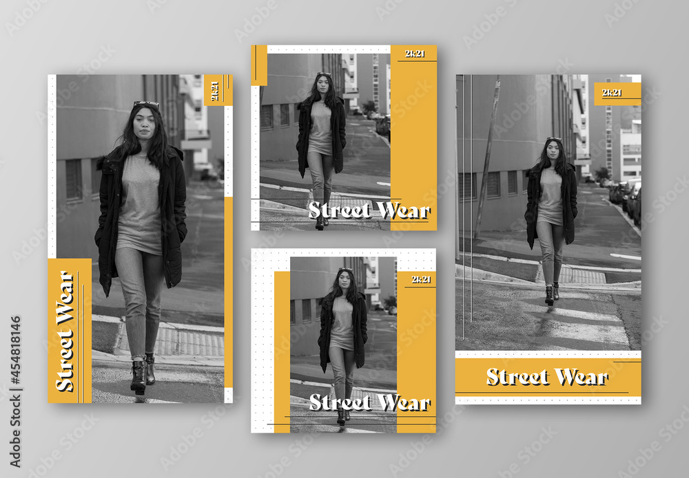 Minimalist Social Media Posts Stock Template | Adobe Stock