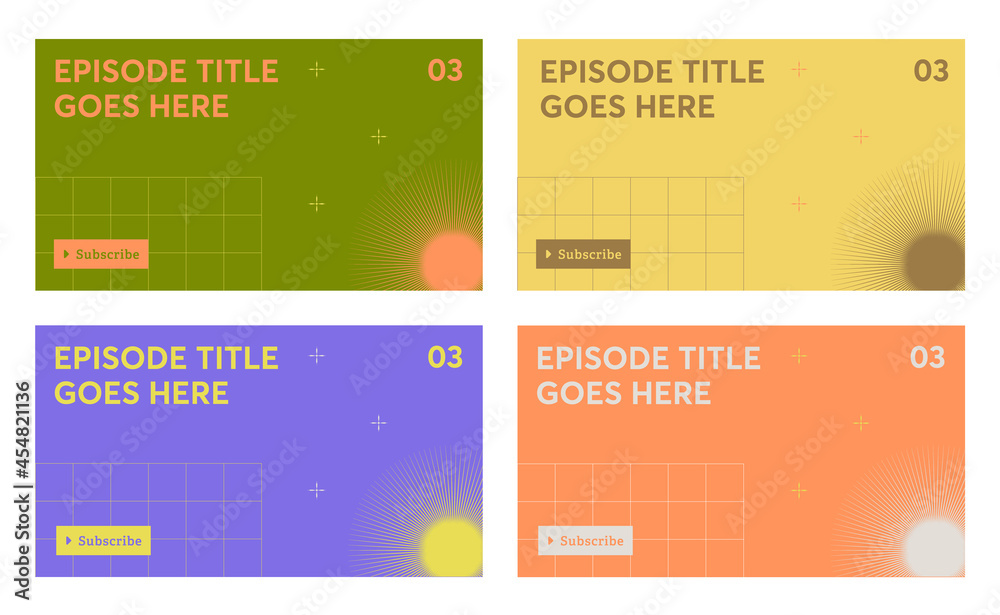 Geometric composition social media story youtube post template bundle ...