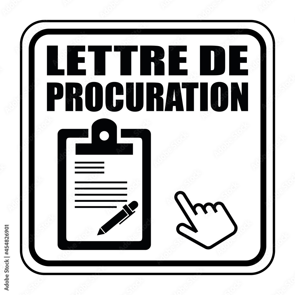 Logo lettre de procuration. Stock Vector | Adobe Stock