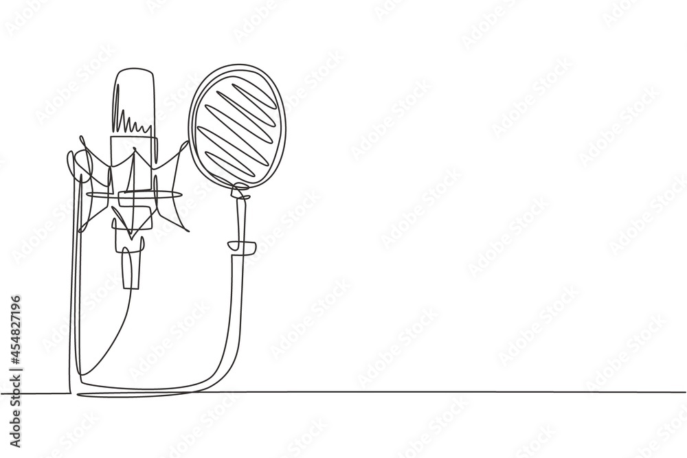 Studio Microphone Drawing