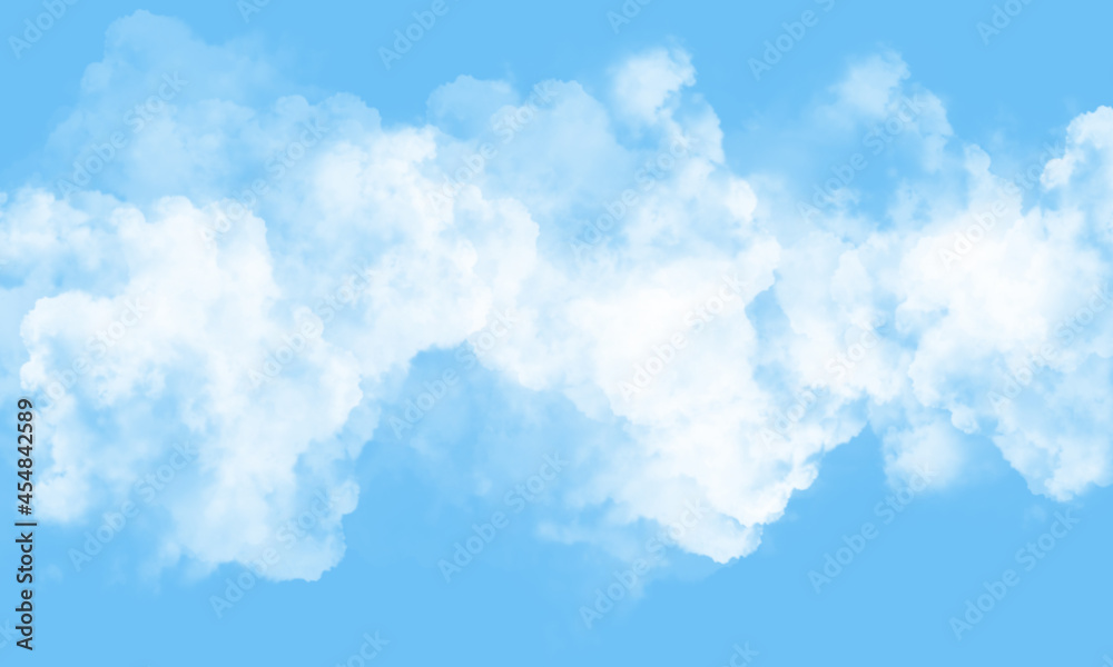 Sky with beautiful clouds. Cloud background. Blue cloud texture background. White Clouds on blue ...