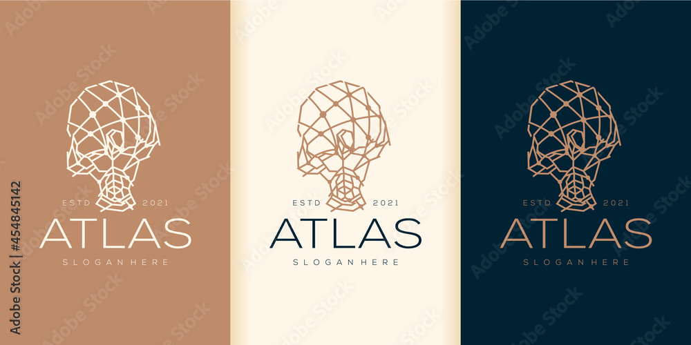 Atlas dot connection world logo design Stock Vector | Adobe Stock