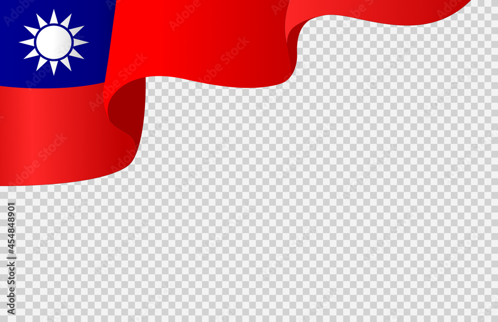 Waving flag of Taiwan isolated on png or transparent background,Symbol ...