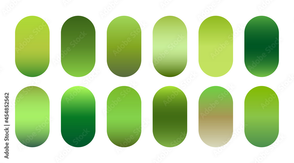 nature eco green gradient shades set Stock Vector | Adobe Stock