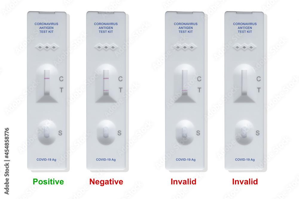 Covid-19 Self Rapid Antigen Test Kit result reading instruction. Stock ...