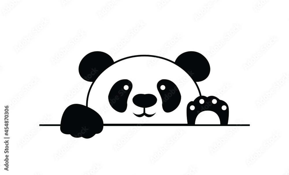 Cute Baby Panda - teddy bear digital art for kids Stock Vector | Adobe ...