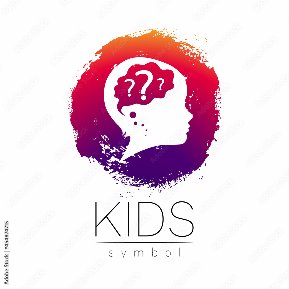 Child Vector logo Symbol for Kids and Children Teacher. Silhouette ...