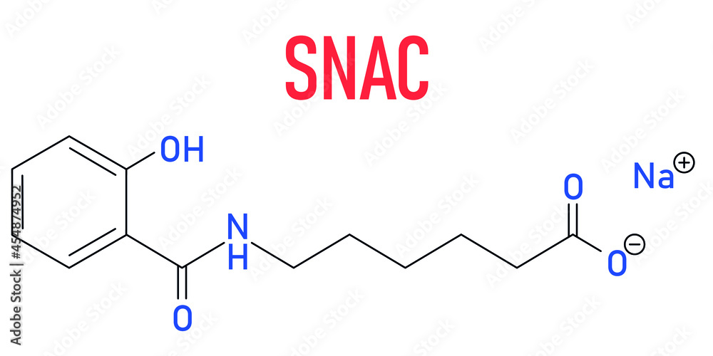 Sodium salcaprozate (SNAC, sodium N-[8-(2-hydroxybenzoyl)amino ...