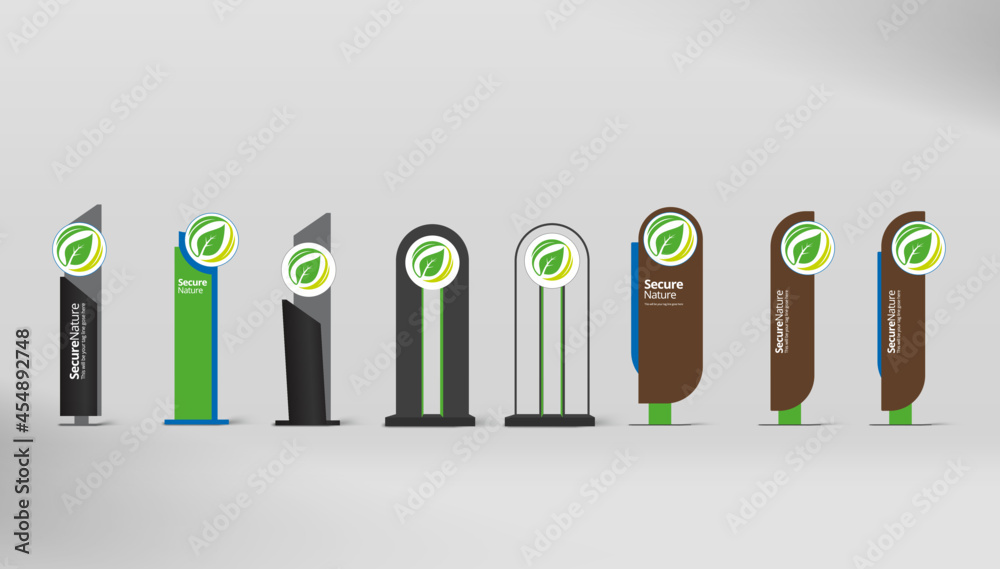 sign, pylon sign, signage, advertising construction Stock Vector ...