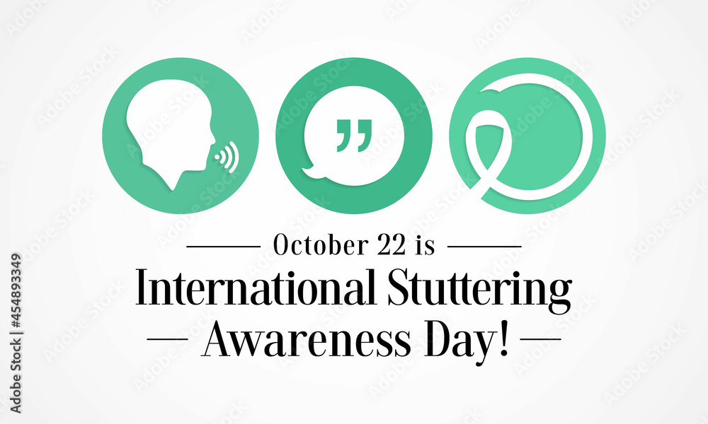Vetor de International Stuttering awareness day is observed every year ...
