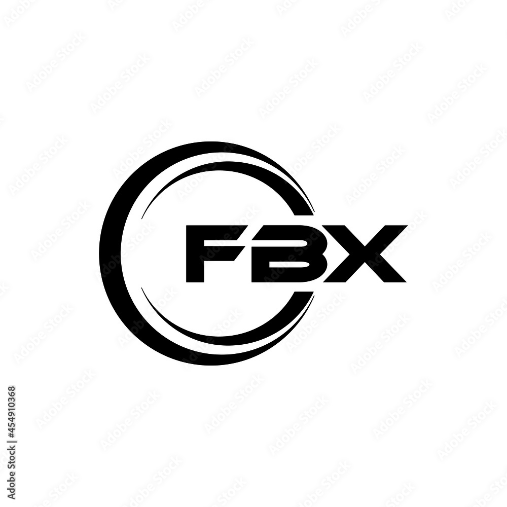 FBX letter logo design with white background in illustrator, vector ...