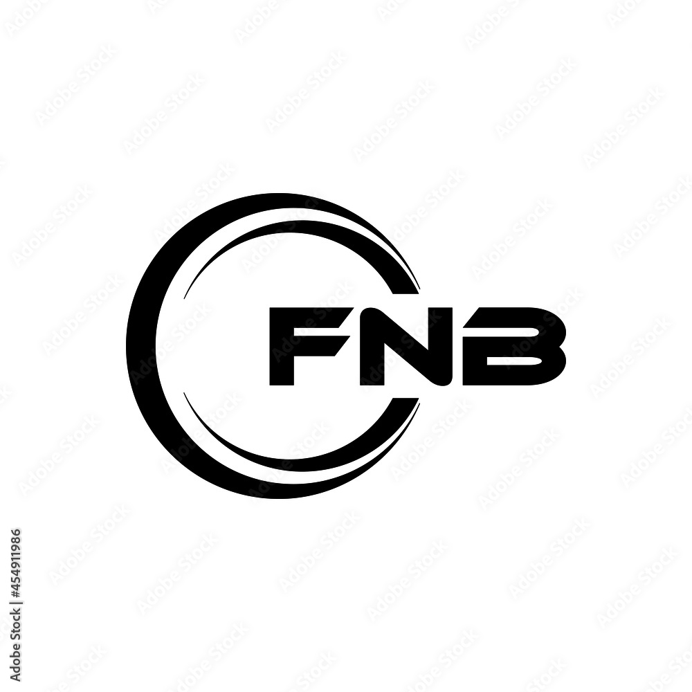 FNB letter logo design with white background in illustrator, vector ...