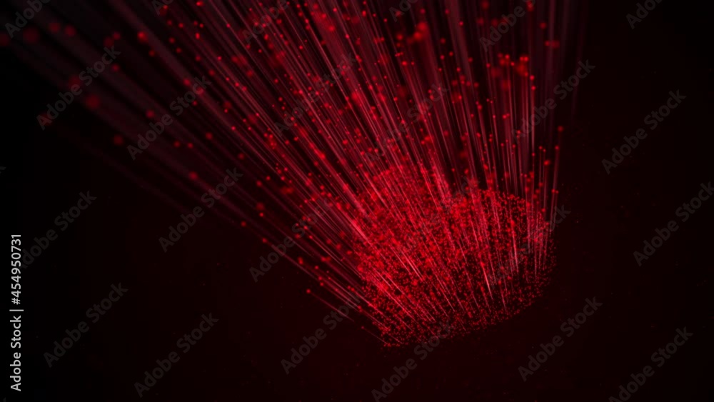 Video „Abstract animation 3D heart of red glitter wire mesh on red ...