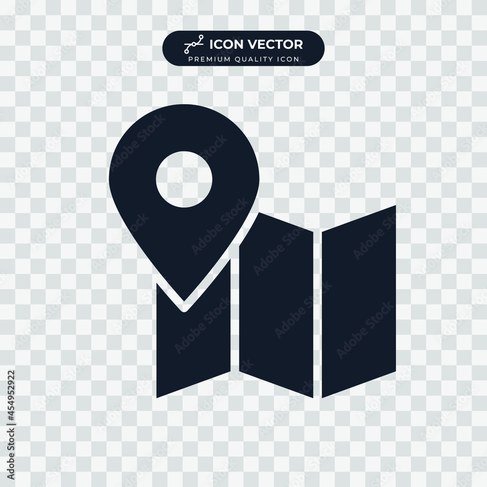 pin point location icon symbol template for graphic and web design ...