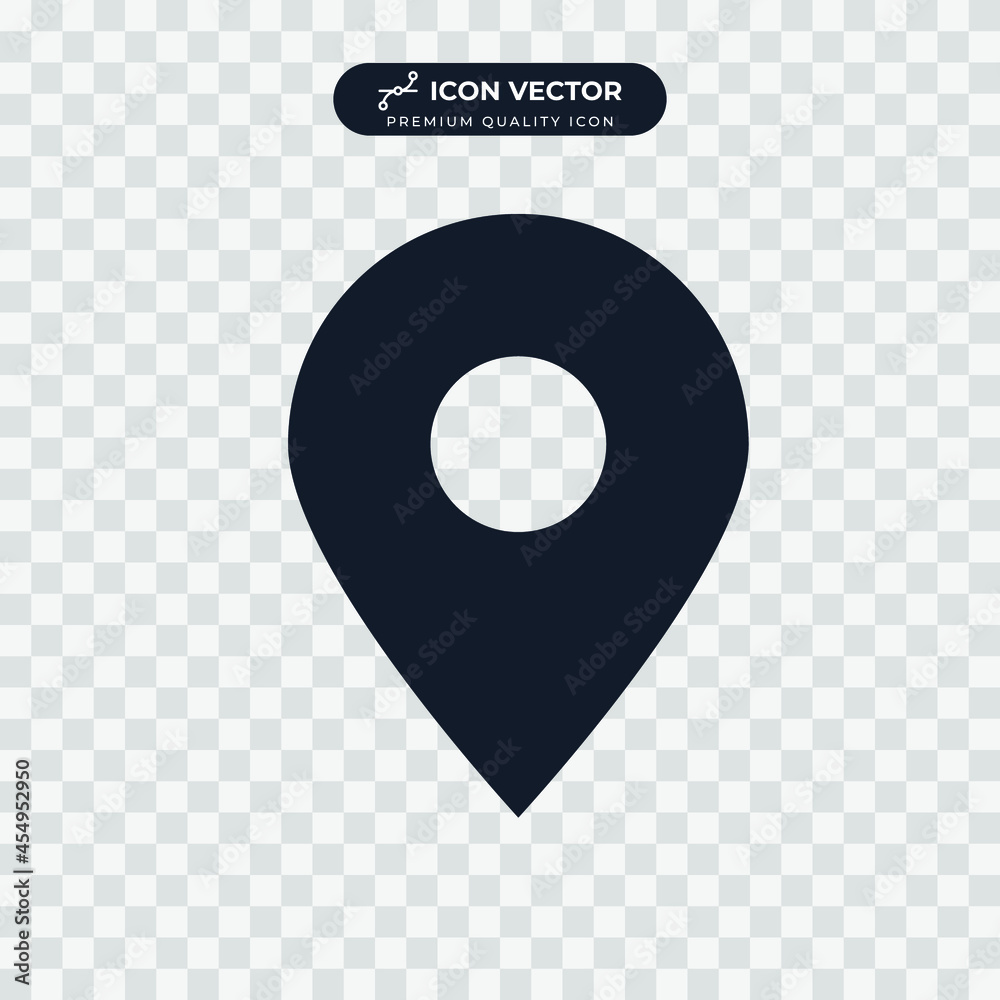 pin point location icon symbol template for graphic and web design ...