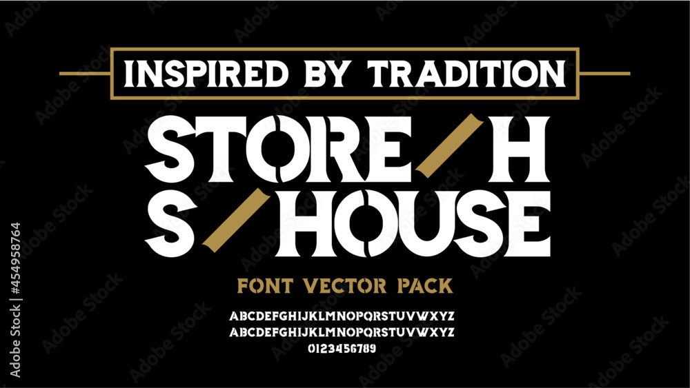Storehouse Font Vector Pack - Antique Stock Vector | Adobe Stock