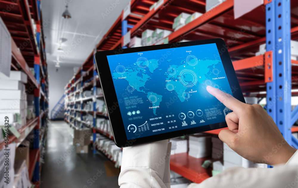 Warehouse management innovative software in computer for real time ...