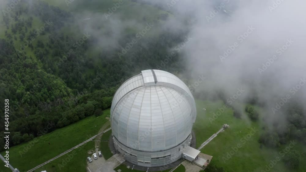 Nizhny Arkhyz, Russia - June 26, 2021: Aerial view of Astrophysical ...