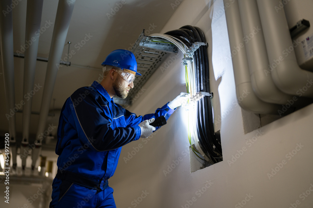 PVC Water Pipe Inspection By Construction Stock Photo | Adobe Stock