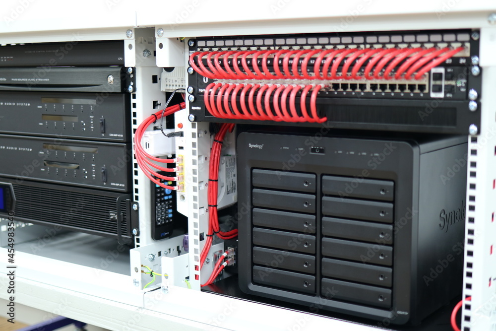 Telecommunication rack with the necessary communication and control ...