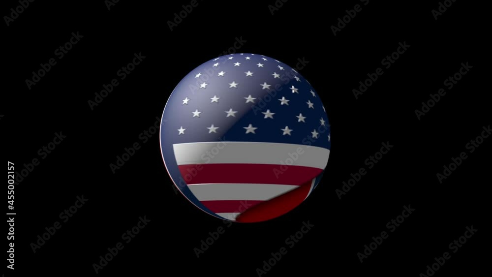 Tennessee and United Stats of America 3D Ball Flag - 3D rotation Stock ...