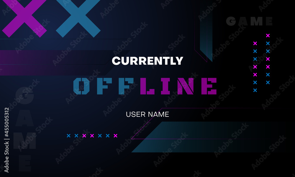gaming banner background for streaming offline mode Stock Vector ...