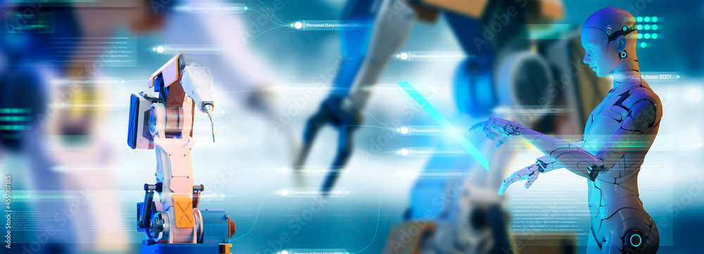 Engineering smart factory programming automated machine AR augmented ...