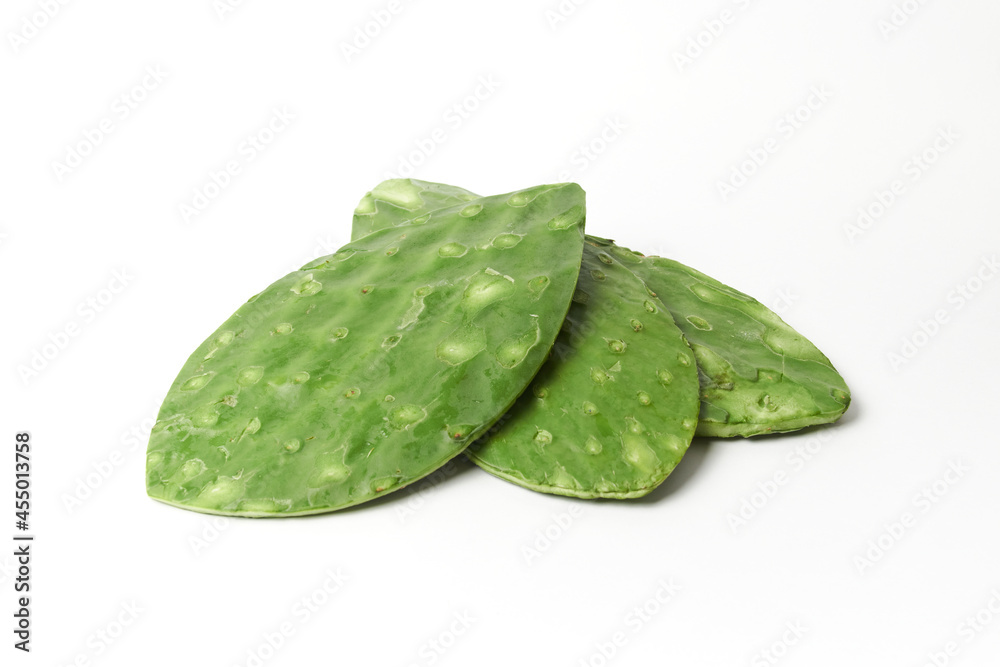 Prickly pear isolated on white, also called nopal. Traditional ...