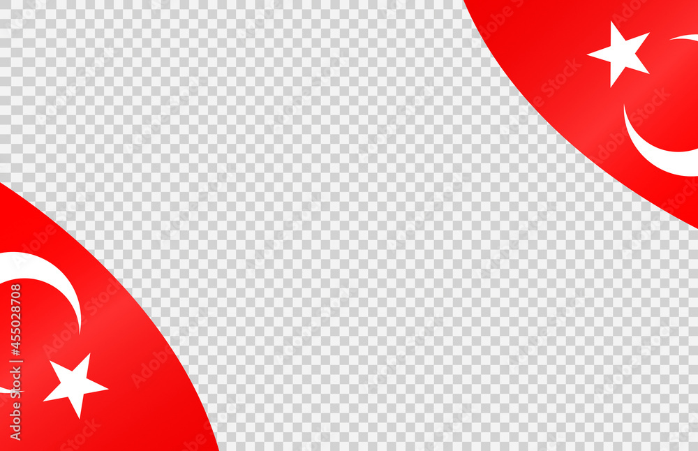 Waving flag of Turkey isolated on png or transparent background,Symbol ...