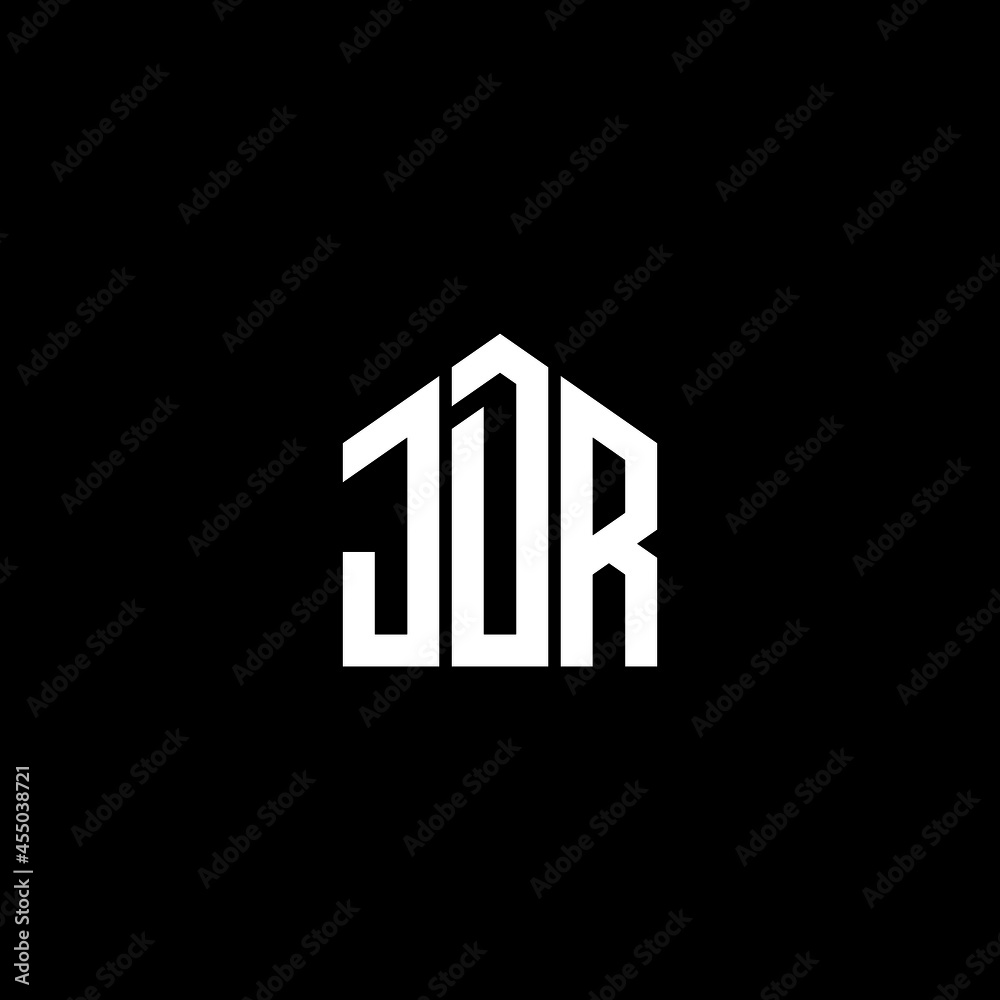 JDR letter logo design on black background.JDR creative initials letter ...