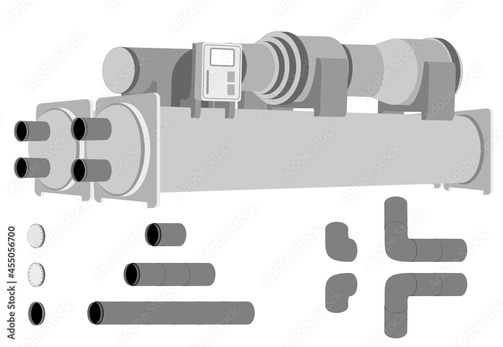 3D Chiller for HVAC and BMS design application Stock Vector | Adobe Stock