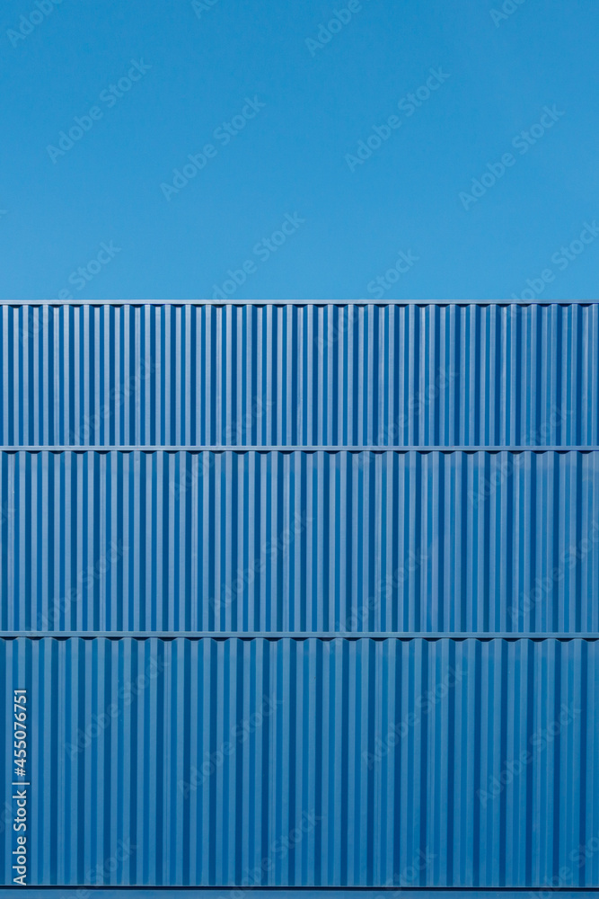 Blue Cargo Containers. Stock Photo | Adobe Stock