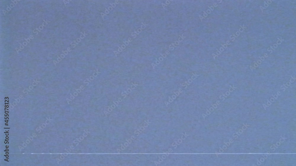 VHS effect of 80s and 90s TVs.. Signal grain on the blue screen of an ...