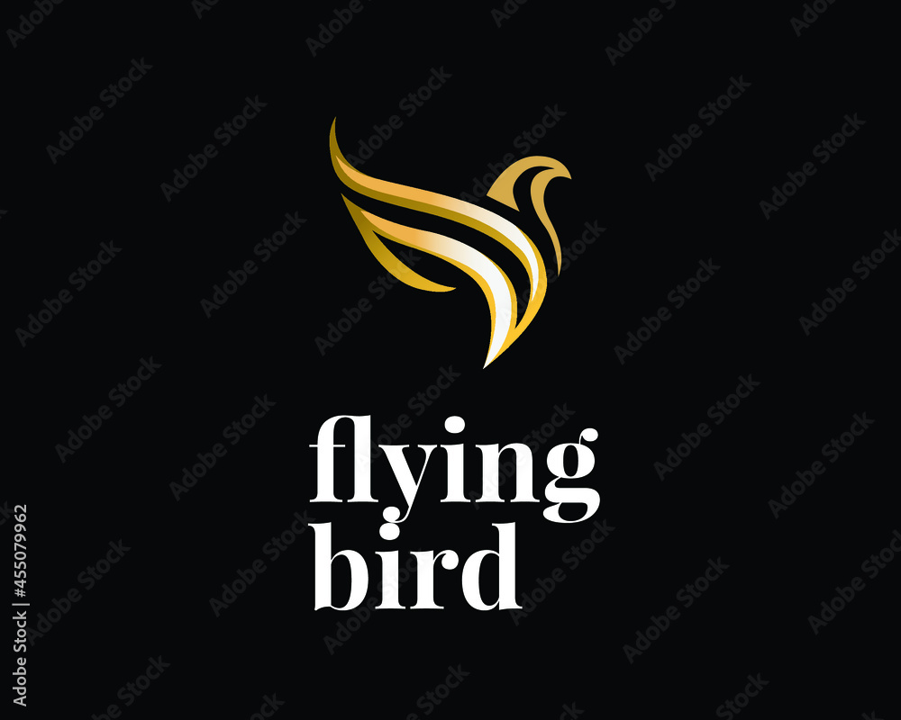 Vector bird art logo design with bird symbol line art pigeon friendly ...